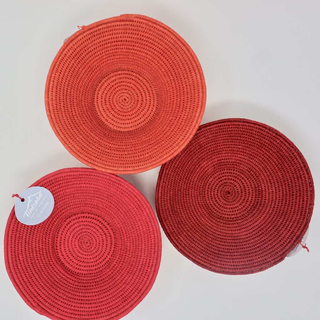 Tintsaba Craft Grade plain coloured baskets - Monkey Apple