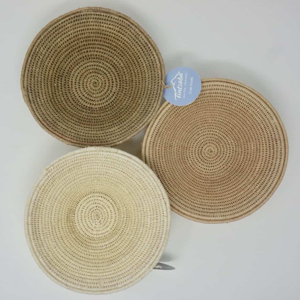 Tintsaba Craft Grade plain coloured baskets - Monkey Apple